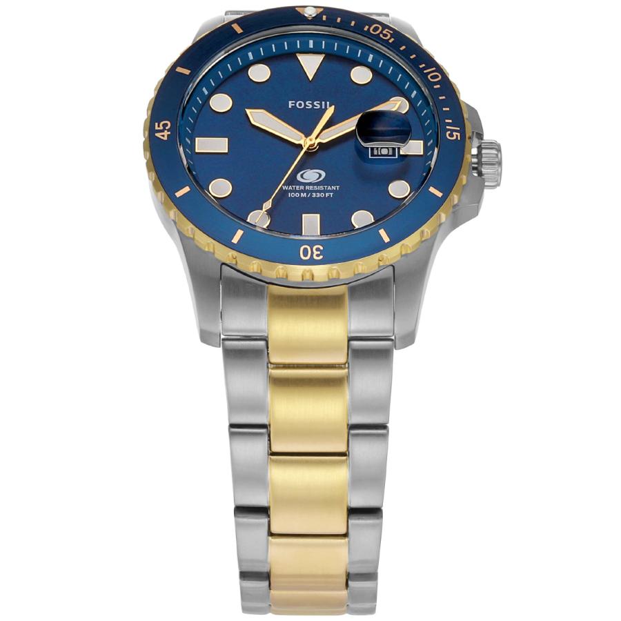 FOSSIL フォッシル 腕時計 メンズ BLUE DIVE 三針デイト ツートーン ステンレスウォッチ FS6034 : neelセレクト ...