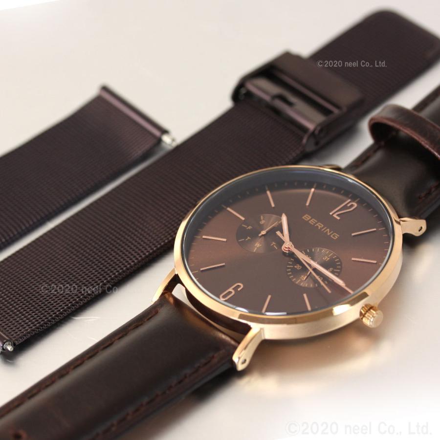 BERING ベーリング 日本限定モデル 腕時計 メンズ レディース LUXE BROWN Changes 14240-265 : neel ...