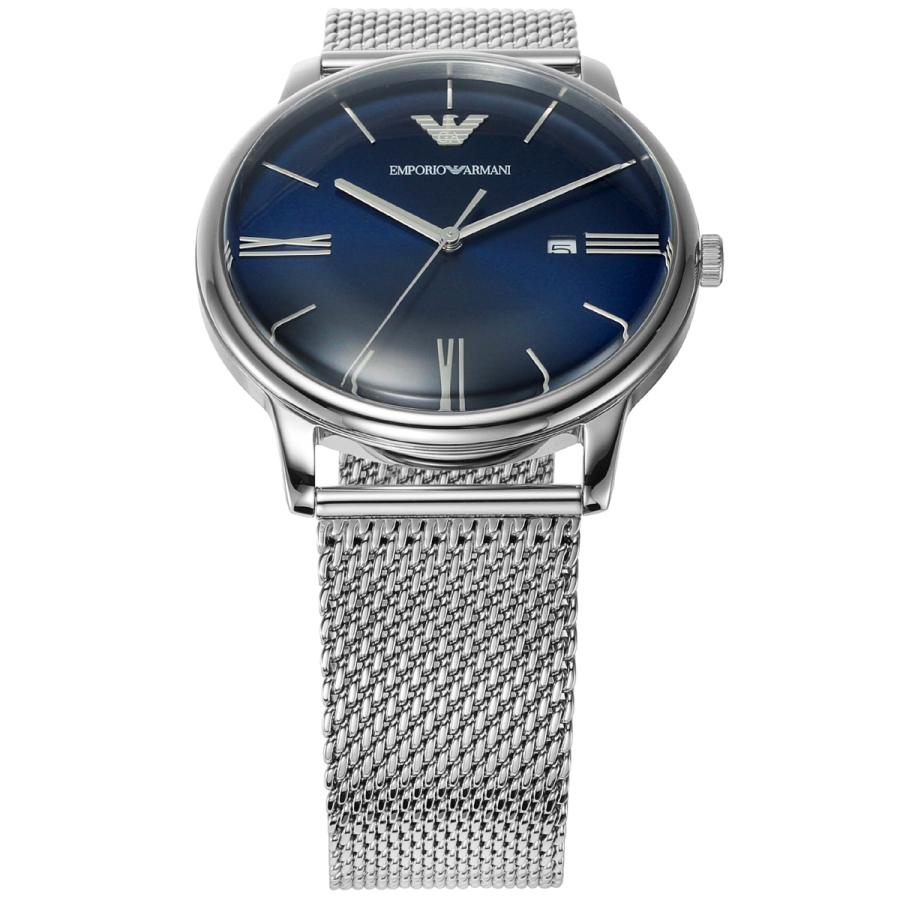 EMPORIO ARMANI エンポリオアルマーニ 腕時計 メンズ 3針デイトウォッチ ステンレススチールメッシュ AR11571 ...