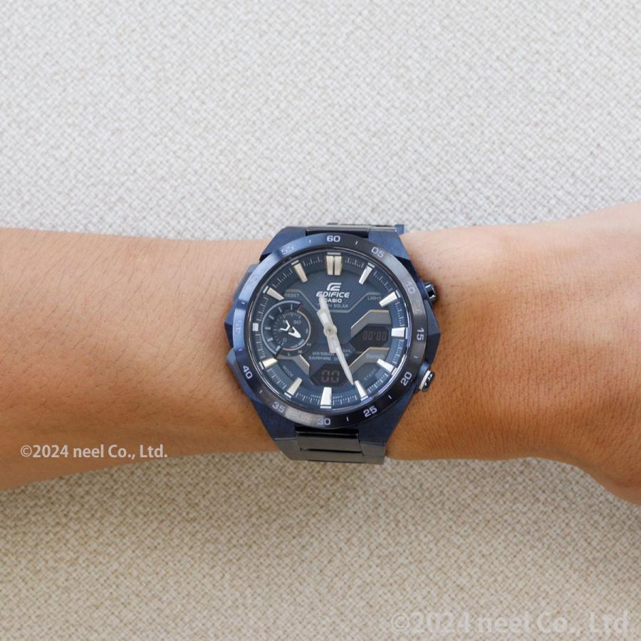 カシオ エディフィス ソーラー 腕時計 メンズ クロノグラフ ECB-2200YCB-2AJF COOL BLUE EDITION CASIO ...