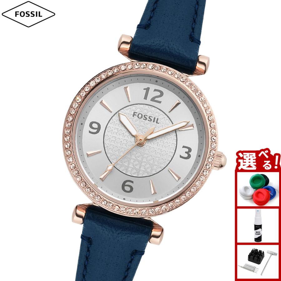 CARLIE フォッシル FOSSIL 腕時計 レディース 三針 ネイビー LiteHideレザーウォッチ ES5295 : neelセレクト ...