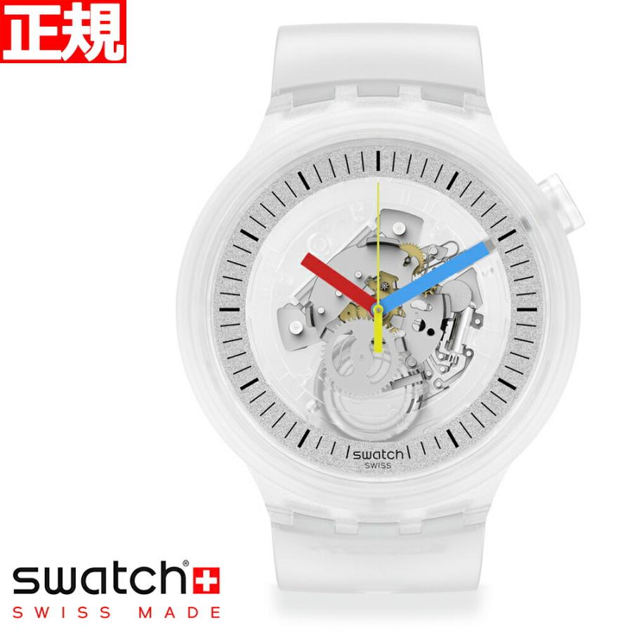 BIG BOLD swatch スウォッチ 腕時計 メンズ レディース ビッグボールド クリアリーボールド SB01K100 : neel ...