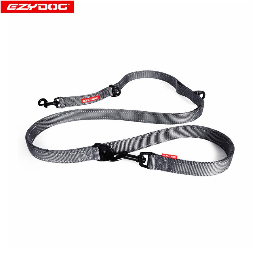 イージードッグ EZYDOG ヴァリオ6 グレイ 多用途リード 2頭引き 係留 たすき掛け ショルダーリード 長さ変更 : ペットショップneel - 通販 - Yahoo!ショッピング
