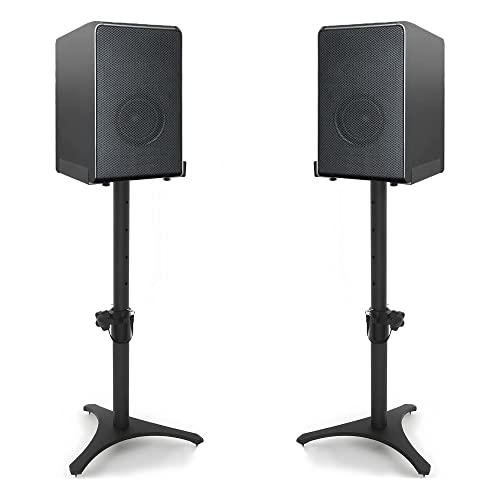 BQKOZFIN 卓上モニタースピーカースタンド ペア デスクトップスピーカースタンド コンピュータスピーカー DJ用 ブラック 2段 幅13~ : ねいろ店 - 通販 - Yahoo!ショッピング