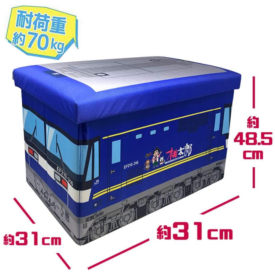 JR貨物 コンテナ 乗れる 収納BOX おかたづけボックスチェア おもちゃ箱 耐荷重70k W48.5×H31×D31cm 46L 蓋付き ふた : kuc6e506f99e : ねいろ店 ...