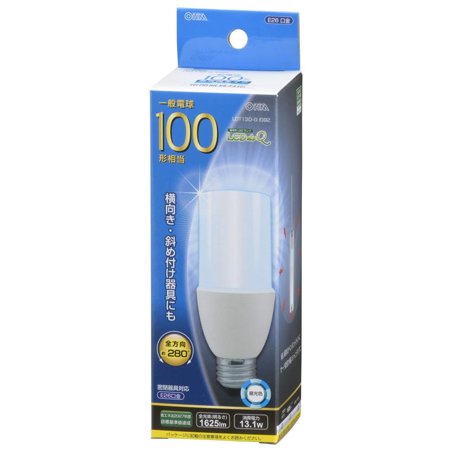 LED電球 T形 E26 100形相当 昼光色 LDT13D-G IG92 06-1933 OHM オーム電機 : kuca8ed85fa0 : ねいろ店 - 通販 - Yahoo!ショッピング