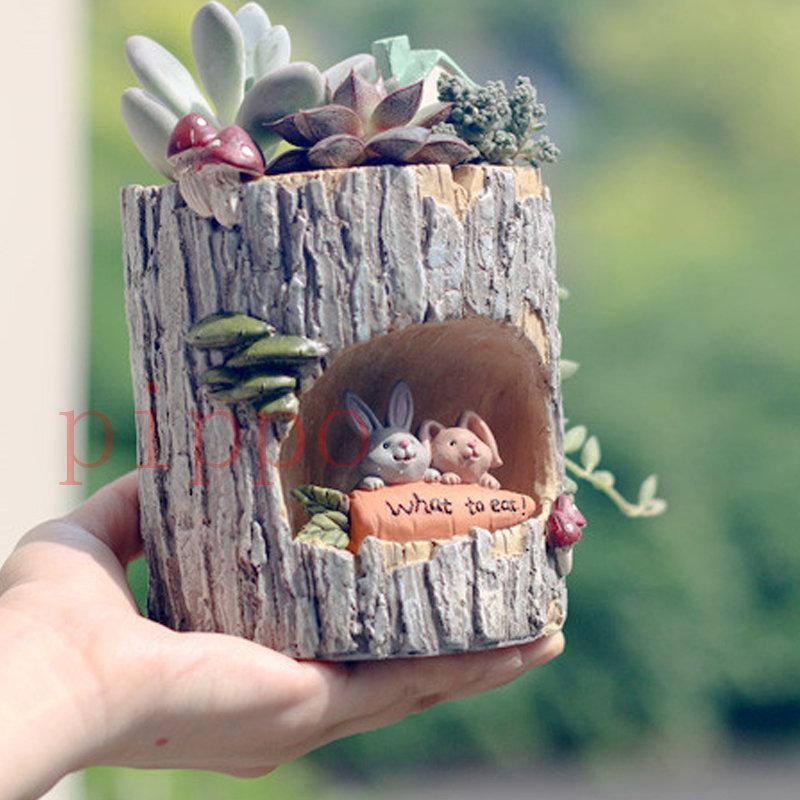 鉢 植木鉢 多肉植物 寄せ植え 小動物 かわいい 装飾 フラワーポット ガーデンポット サボテン プランター 箱庭 ガーデン おしゃれ 飾り : m14854 : neiru - 通販 ...