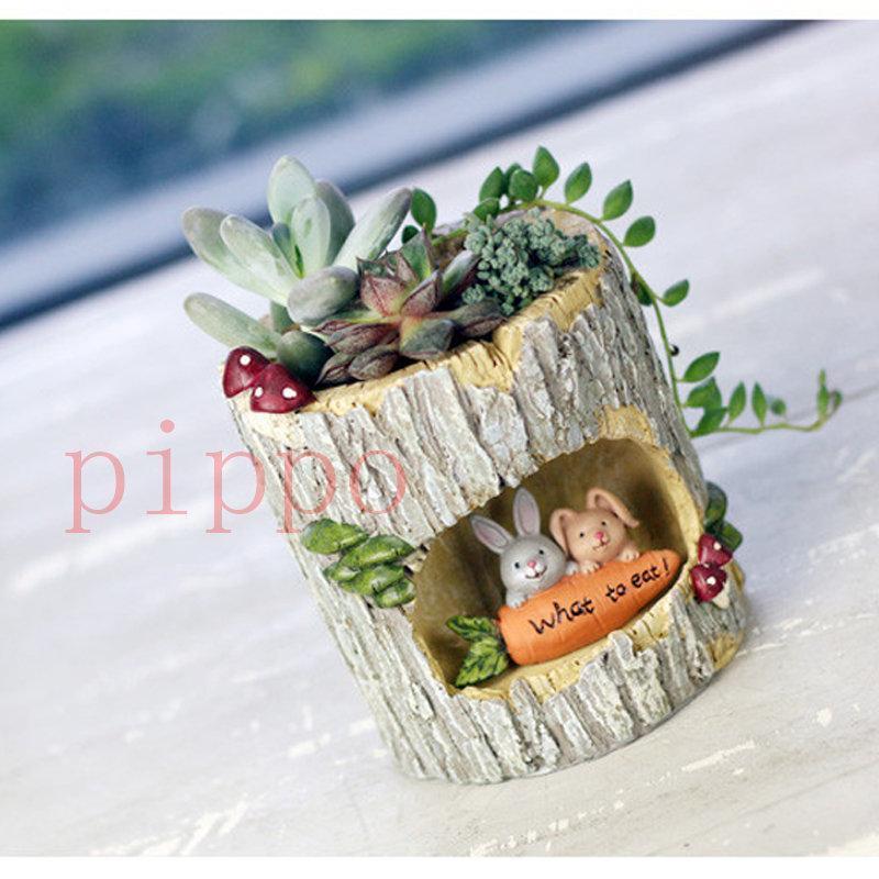 鉢 植木鉢 多肉植物 寄せ植え 小動物 かわいい 装飾 フラワーポット ガーデンポット サボテン プランター 箱庭 ガーデン おしゃれ 飾り : m14854 : neiru - 通販 ...