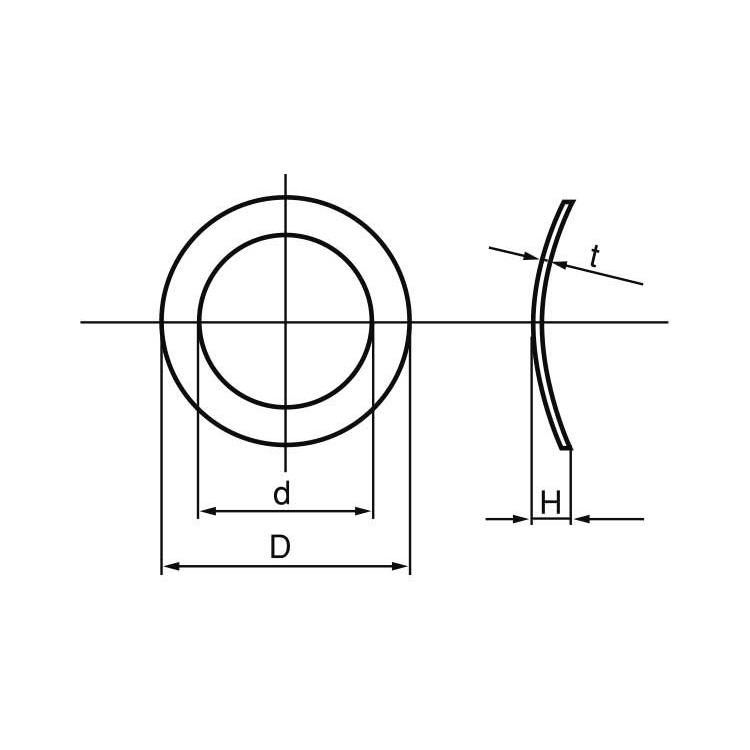 曲げワッシャ−（オチアイ MB-6201 鉄(ばね用鋼) 生地 【1000本】 : i00004300000620100 : ネジクル ...