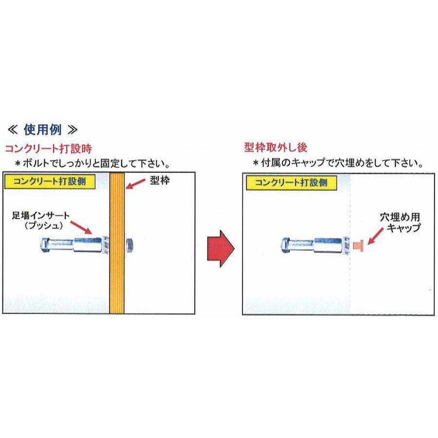 在庫あり 足場インサート プッシュ W 型 W1/2×24 ×100個入 : 金物専門店ネジロク Yahoo!店 - 通販 - Yahoo!ショッピング