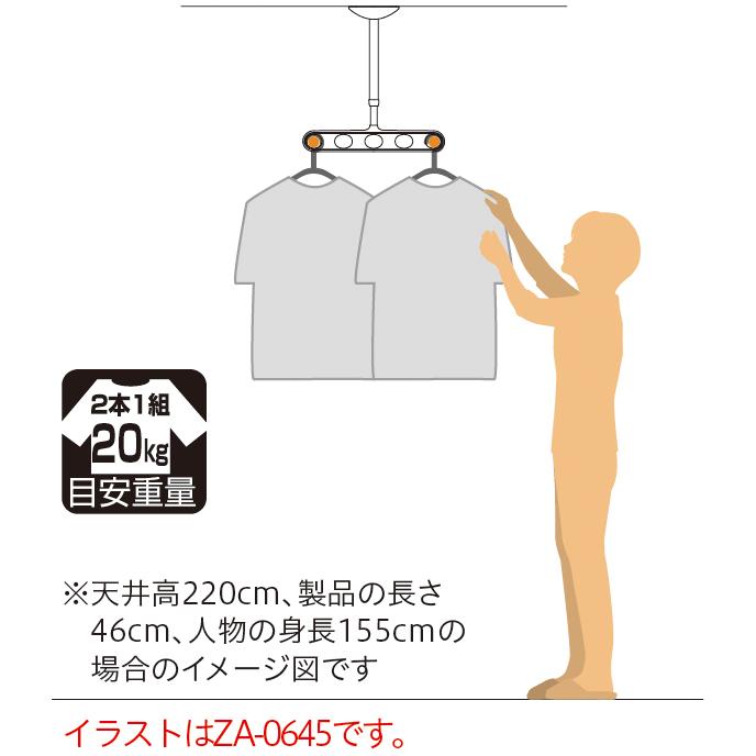ホスクリーン ZA-0645 川口技研 1セット（2本組） ・ ZA-0645-ST ・ ZA-0645 ・ ZA-0645-DB ・ ZA-0645-PW : 100m0774 : 金物専門 ...
