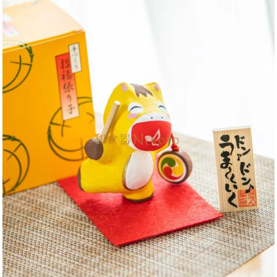 正月飾り2026年令和8年 どんどん うまくいく 招き午 馬 干支 うま 置物 和縁起物 新年お正月祝い 海外プレゼント 贈り物 : Nekoto - 通販 - Yahoo!ショッピング