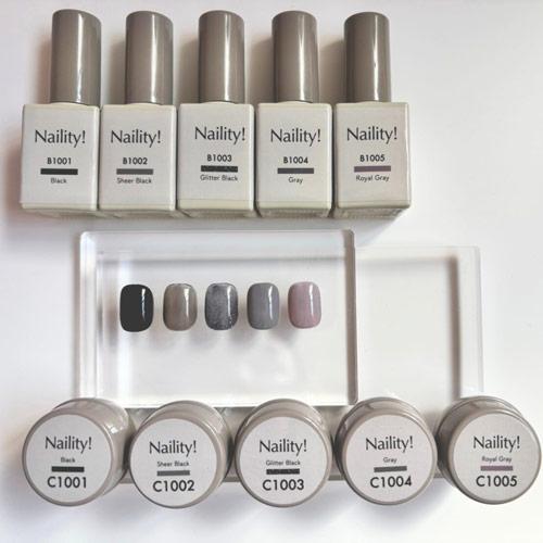 Naility!（ネイリティー） C1001 ブラック 【ネイリティー カラージェル ジェルネイル コンテナタイプ セルフネイル 高発色 ...