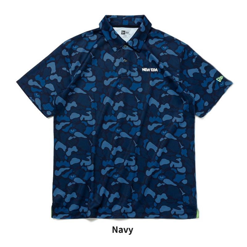 ニュー エラ NEW ERA 半袖 テック ポロシャツ Duck Hunter Camo -with Golf Ground- ネイビー ...