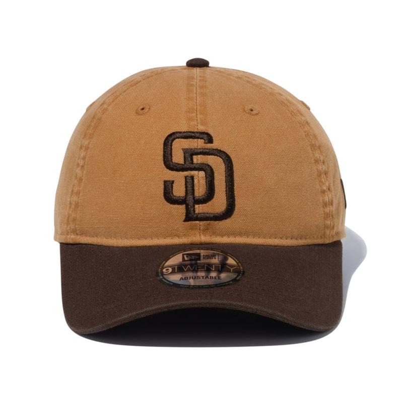 NEW ERA ニューエラ キャップ 9TWENTY MLB Washed Duck サンディエゴ・パドレス ライトブロンズ ブラウンバイザー ...