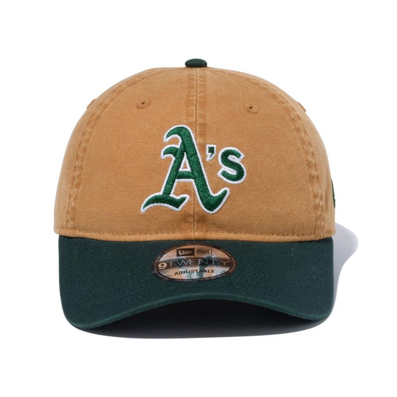 NEW ERA ニューエラ キャップ 9TWENTY MLB Washed Duck オークランド・アスレチックス ライトブロンズ ダーク ...