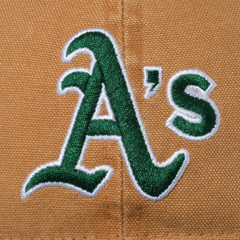 ニューエラ キャップ NEW ERA 9TWENTY MLB Washed Duck オークランド・アスレチックス ライトブロンズ ダーク ...