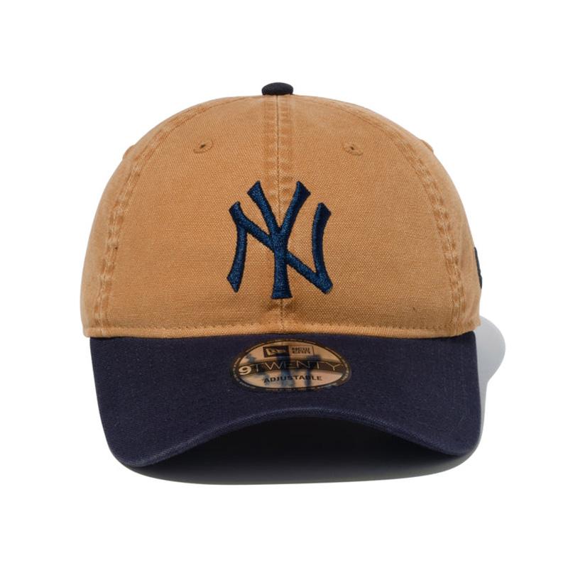 NEW ERA ニューエラ キャップ 9TWENTY MLB Washed Duck ニューヨーク・ヤンキース ライトブロンズ ネイビー ...