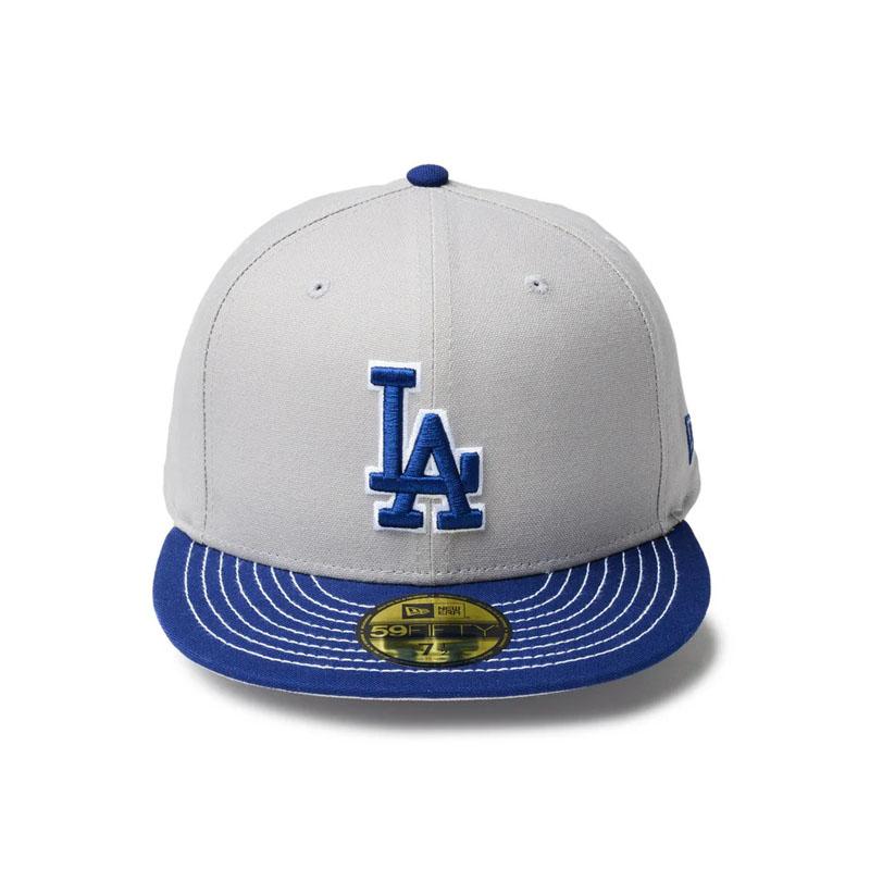 NEW ERA ニューエラ メンズ キャップ 帽子 レディース 59FIFTY Duck Canvas ロサンゼルス・ドジャース グレー ...