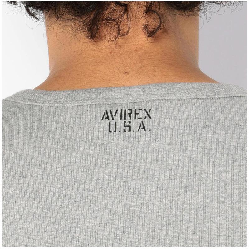 アヴィレックス AVIREX DAILY S/S RIB V NECK TEE デイリー 7834934008 (6143501) Vネック Tシャツ メンズ 半袖 Tシャツ ...