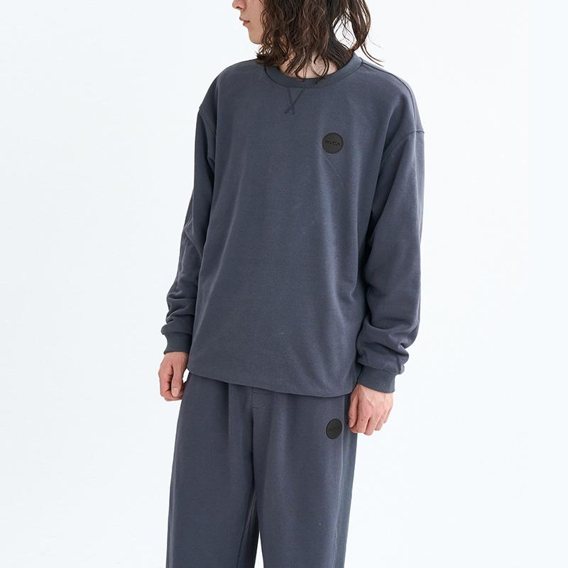 RVCA（ルーカ） メンズ 防寒トップス 蓄熱 リバーシブル クルーネック