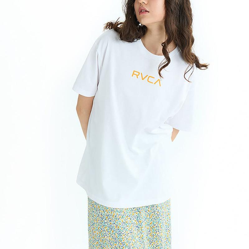 RVCA ルーカ レディース 半袖Tシャツ FLOWER WAVE BOX LOGO LOOSE FIT ST Tシャツ サーフ系 カットソー 春 夏 サーフ スケーター BF04C200 ...