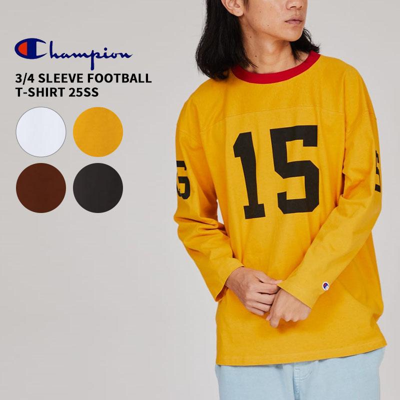 Champion チャンピオン メンズ 7分袖Tシャツ 3/4 スリーブフットボールTシャツ 25SS C3-B406 : Neo Globe Yahoo!店 - 通販 - Yahoo!ショッピング