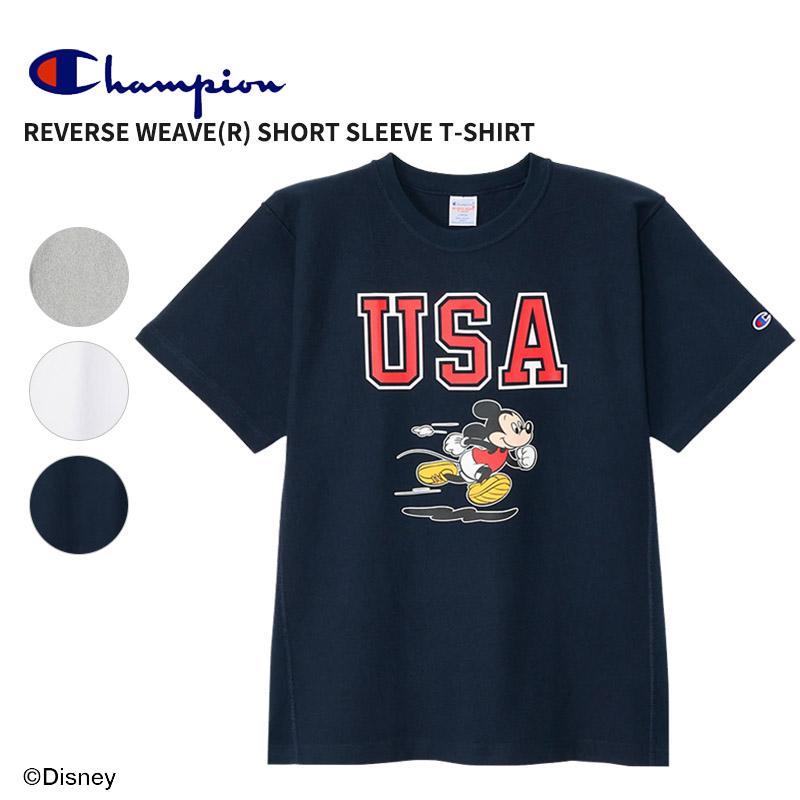 Champion チャンピオン 半袖Tシャツ リバースウィーブ(R) ショートスリーブTシャツ C3-Z360 半袖 ディズニー トップス カットソー : Neo Globe Yahoo!店 ...