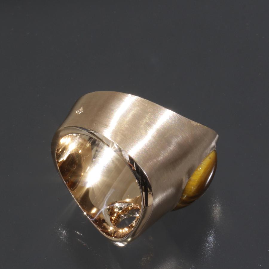 HERMES エルメス タイガーアイ リング 54 ピンクゴールド 750PG E0167 : Jewery&Brand NEONET ...