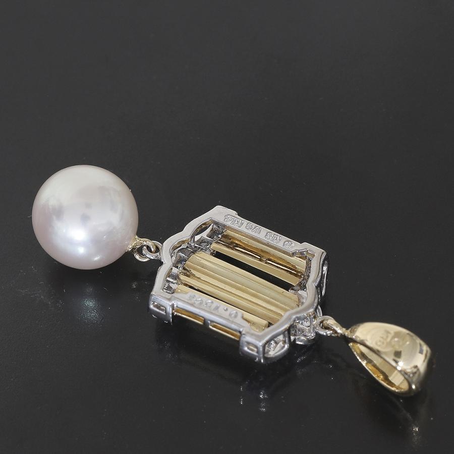 MIKIMOTO ミキモト ダイヤ0.15ct アコヤパール9mm トップ K18 K14WG E0328 : Jewery&Brand ...