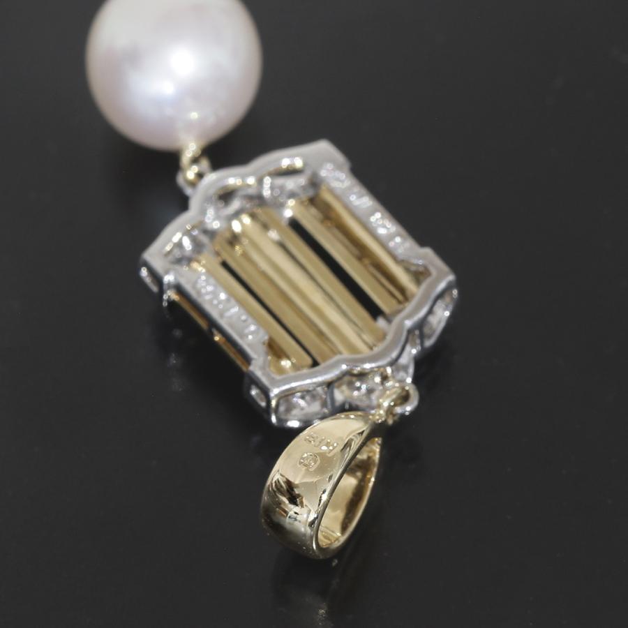 MIKIMOTO ミキモト ダイヤ0.15ct アコヤパール9mm トップ K18 K14WG E0328 : Jewery&Brand ...