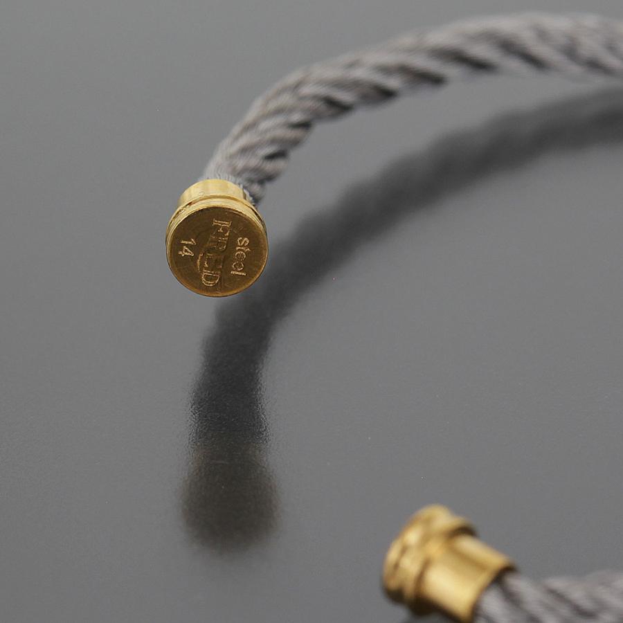 Fred FRED フレッド フォース10 ダイヤ セラミック ブレスレット ミディアム ホワイト K18PG Au7850 E0655 ...