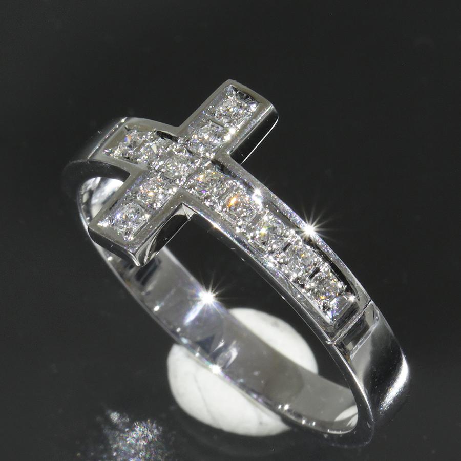 SJX クロス ダイヤモンド0.12ct リング 12号 750 K18WG 現行品 3.1g E0804 : Jewery&Brand NEONET - 通販 - Yahoo!ショッピング
