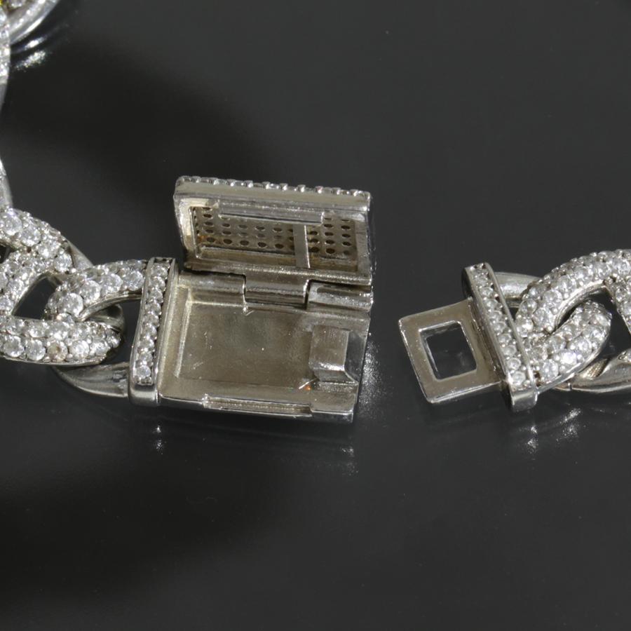 アバランチ AVALANCHE マイアミ ラインストーン ブレスレット 17.5cm シルバー925 メンズ E0855 : Jewery ...