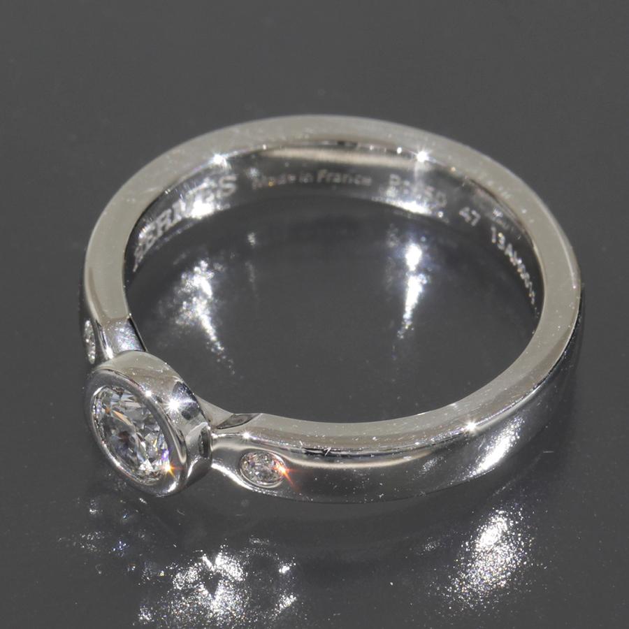 HERMES 希少 エルメス ダイヤ0.25ct リング 7号(47)エヴァー PT950 箱 E0961 : Jewery&Brand ...