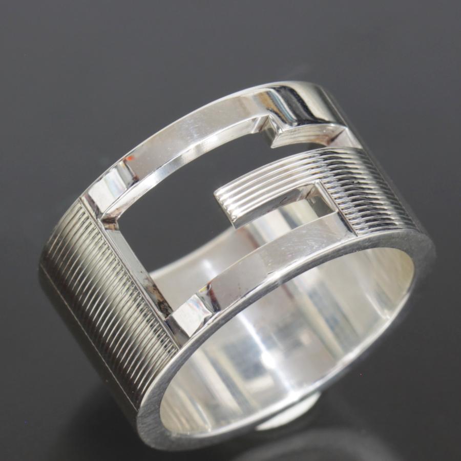 GUCCI グッチ ワイド ロゴリング 14号(16) 指輪 シルバー925 E1183 : e1183 : Jewery&Brand NEONET - 通販 - Yahoo!ショッピング