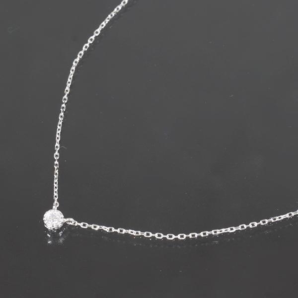 SJX エスジェイエックス 1粒ダイヤ0.03ct ネックレス K18WG レディース E1302 : Jewery&Brand NEONET - 通販 - Yahoo!ショッピング