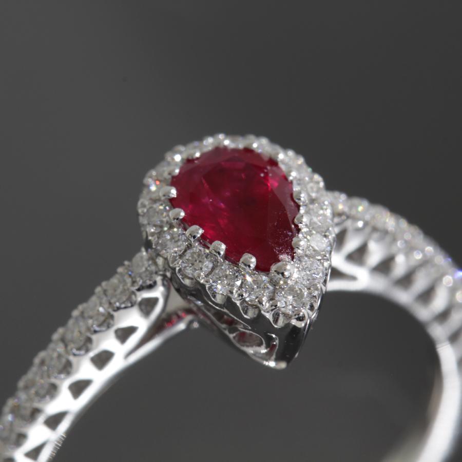 Ponte Vecchio ポンテヴェキオ PONTE VECCHIO ルビー0.48ct ダイヤ0.24ct リング 10号 K18WG E1330 : Jewery&Brand ...