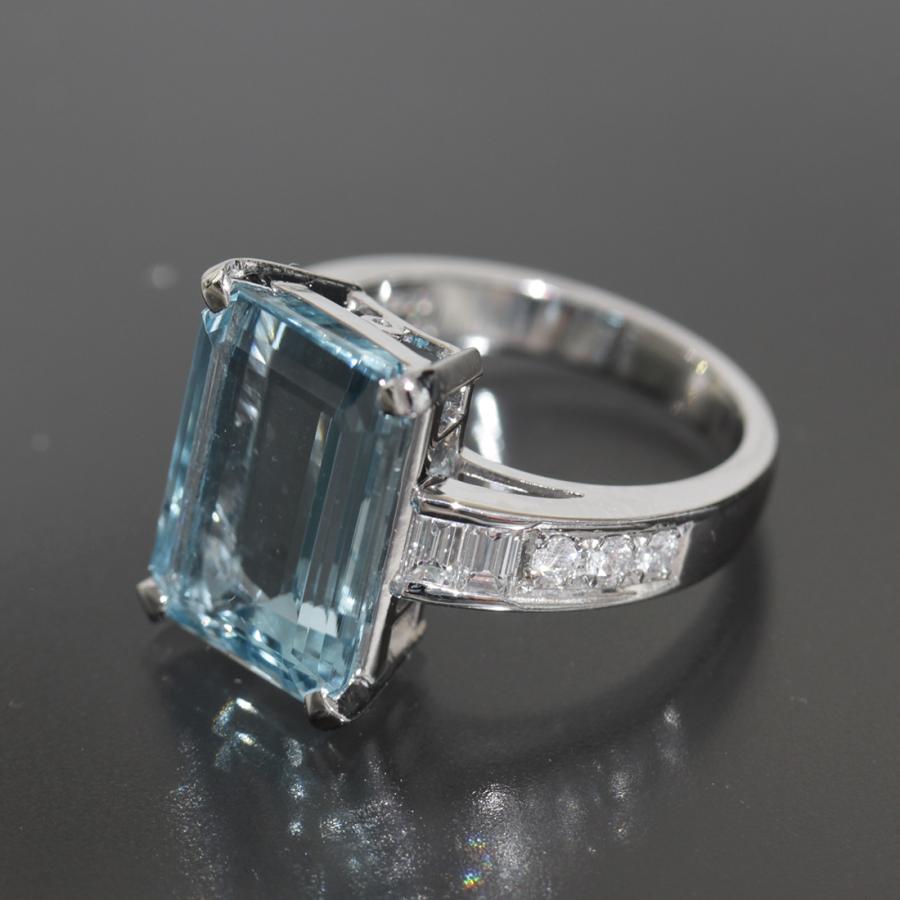 MIKIMOTO ミキモト アクアマリン6.68ct ダイヤ 0.51ct リング 11号 PT950 鑑定書付 E1365 : Jewery&Brand NEONET - 通販 ...