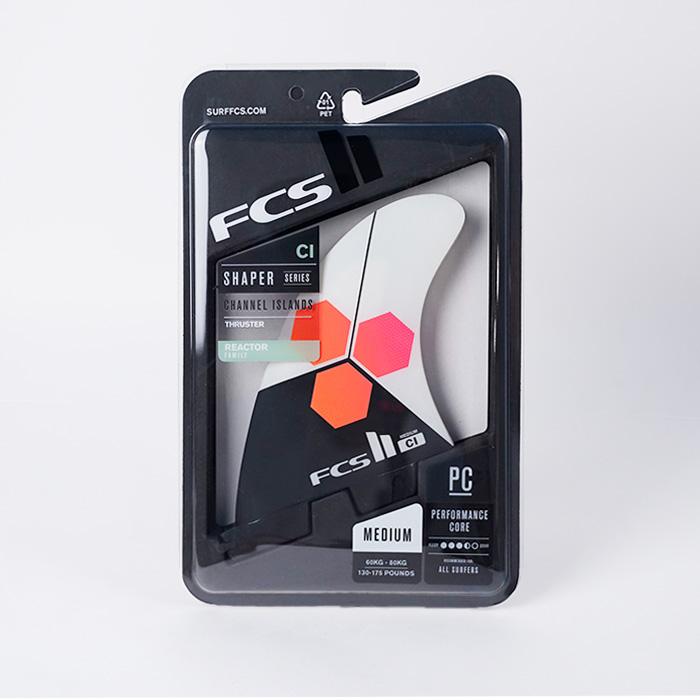 FCS サーフィン フィン トライフィン FCS2 CI PC TRI RETAIL FINS FCIM-PC02-MD-TS-R Mサイズ White ホワイト 白 Channel ...