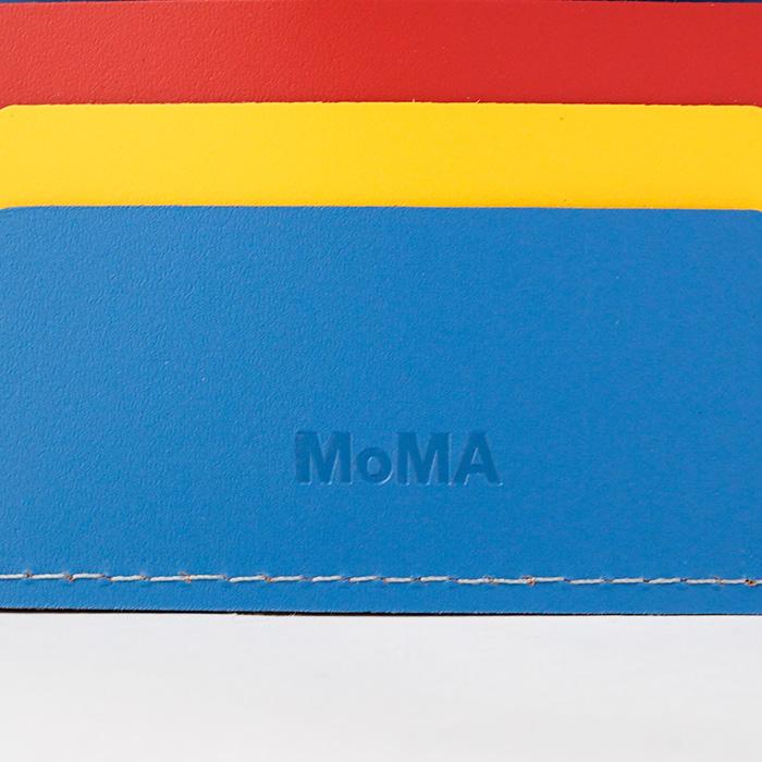 MoMA モマ ミニウォレット MOMA PRIMARY RECYCLED LEATHER WALLET #152628 Blue Red ...