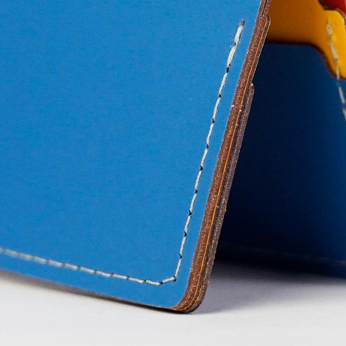 MoMA モマ ミニウォレット MOMA PRIMARY RECYCLED LEATHER WALLET #152628 Blue Red ...