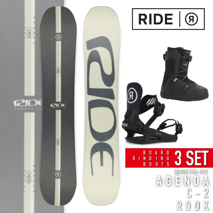 RIDE [日本正規品] スノーボード 板 ビンディング ブーツ 3点セット ライド AGENDA - C-2 ROOK バインディング メンズ 24-25 3点SET : Ne.S.T ...