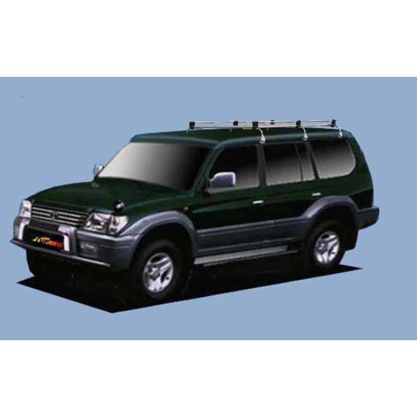 ★TUFREQ ルーフキャリア ランドクルーザープラド RZJ95W/KZJ95W/KDJ95W/VZJ95W 5ドア/ルーフレール無車用/Uシリーズ 長さ：ミドル UL35 : NET 部品 ...