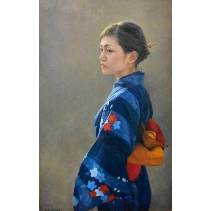 中上誠章 「夕涼」 油彩M10号 真作保証 今注目を集める人気写実画家 生命感と光の諧調の豊か : Gallery一輪の薔薇 - 通販 - Yahoo!ショッピング