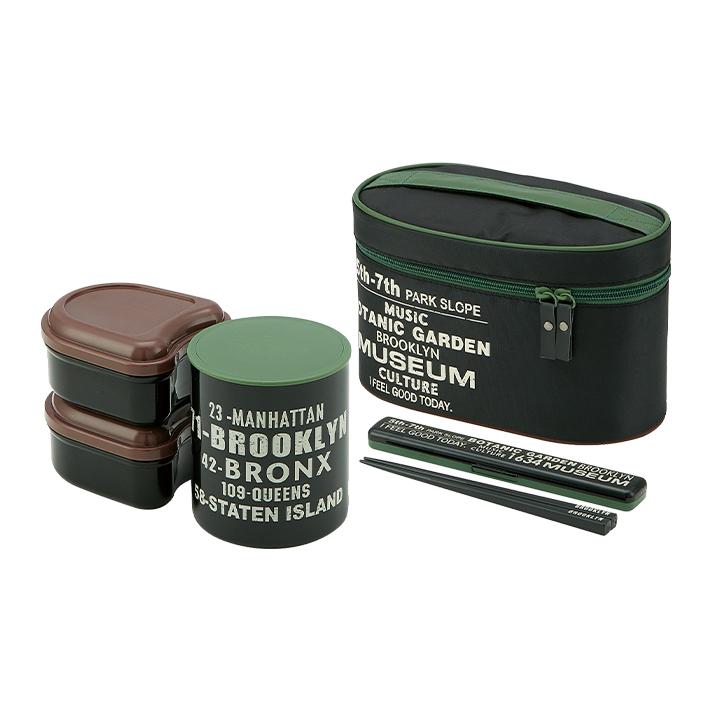 ブルックリン 箸・箸箱付保温ジャー付ランチボックス 1120ml KCLJC11AG 2022 : 4973307552410-skt : シブヤ文具 - 通販 - Yahoo!ショッピング