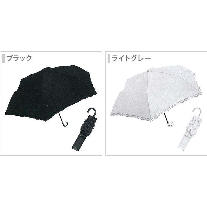 CRUX（クラックス） 子供折傘 キッズ 折りたたみ式 50cm フリル×ブラックコーティング 2カラー ブラック/ライトグレー 126608 ...