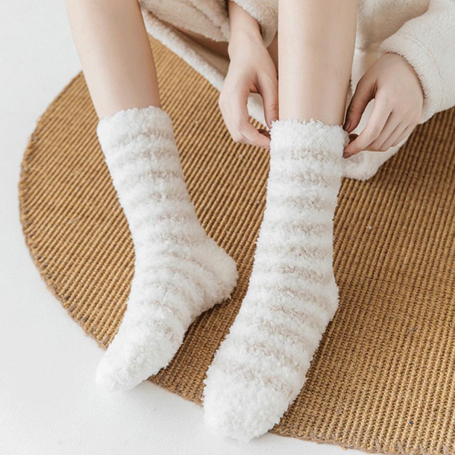 靴下 くつした もこもこ ルームソックス レディース 厚手 冷え性 暖かい ジャガード 足首 冬 防寒 : ネットコンツェルト - 通販 - Yahoo!ショッピング