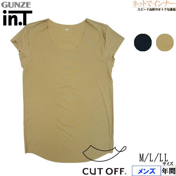 GUNZE グンゼ in.T メンズクルーネックTシャツ後丈長め 短袖 CUT OFF 脇パッド 年間 YV2413 [M、L、LLサイズ] 紳士 インナー : ネットでインナー - 通販 ...