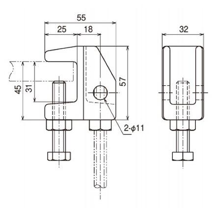 ネグロス HB50-W3 一般形鋼用吊りボルト支持金具（強力タイプ） 球状黒鉛鋳鉄 : ネットde電材Yahoo!店 - 通販 - Yahoo!ショッピング